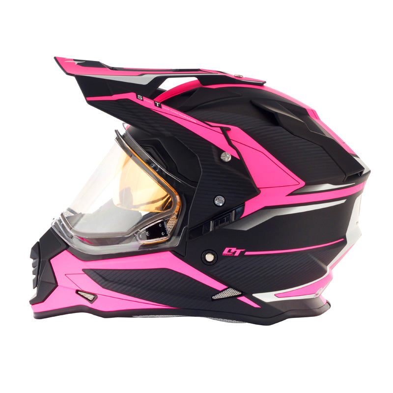 MODE DS GT MT HELMET - ELECTRIC SHIELD BK/FL PK – Garage Harry Stanley